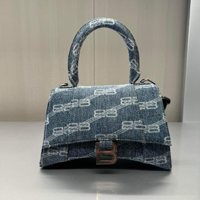Balenciaga Hourglass Small Handbag Denim BB Monogram :: Summercstore